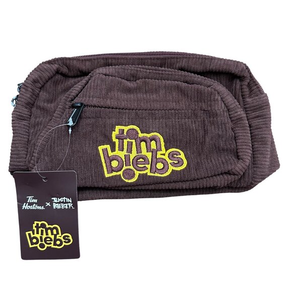 Tim Hortons | Bags | Tim Hortons Justin Bieber Tim Biebs Brown Corduroy ...